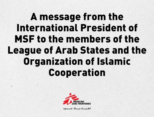 A message from the International President of MSF to the members of the ...